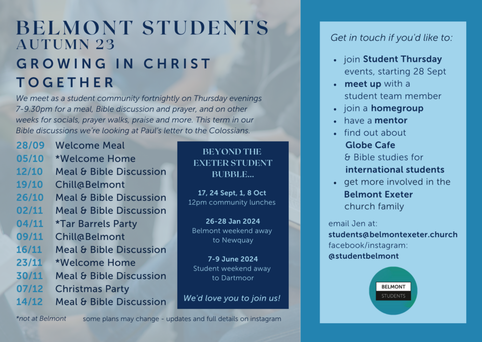 Students & Young Adults - Belmont Exeter